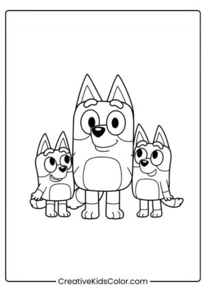 Bluey Coloring Pages (35+ Free and Printable PDF)