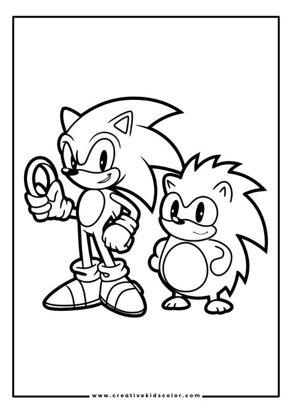 Cartoon Hedgehog Coloring Page 45 Sonic Coloring Pages (100% Free