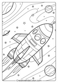 Space Coloring Pages (Free Printable PDFs)