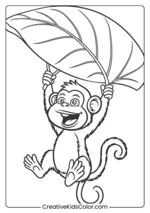 Monkey Coloring Pages (40+ Free Printable PDF)