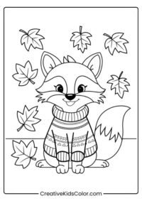 Autumn & Fall Coloring Pages | 80+ Free Printable PDF