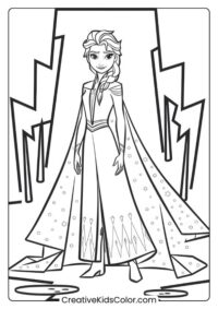 (40 Free Printable) Elsa Coloring Pages from Frozen