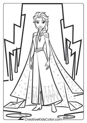 (40 Free Printable) Elsa Coloring Pages from Frozen