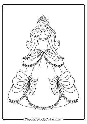 20+ Free Barbie Coloring Pages Printable PDF Collection