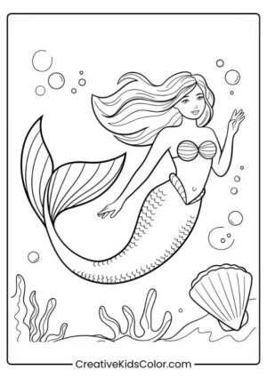 Mermaid Coloring Pages (Explore 50+ Free Printable PDF) - Coloring Feel