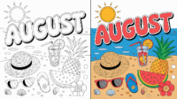 August Coloring Pages (Free & Fun Summer Printables)
