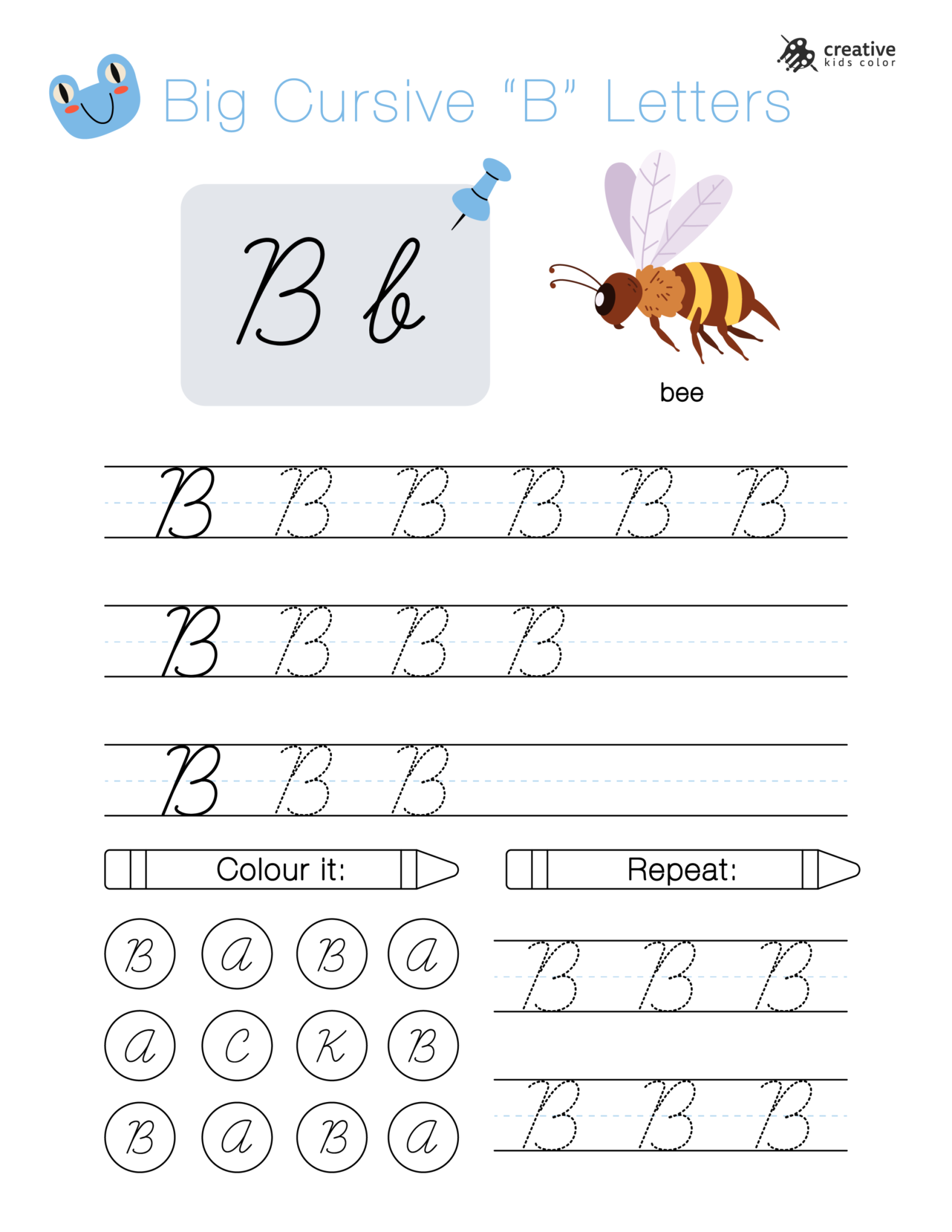 Cursive B Worksheets (Free Printable PDFs)
