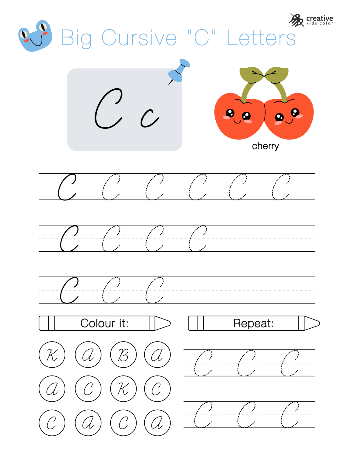 Cursive C Worksheets (Free Printable PDFs)