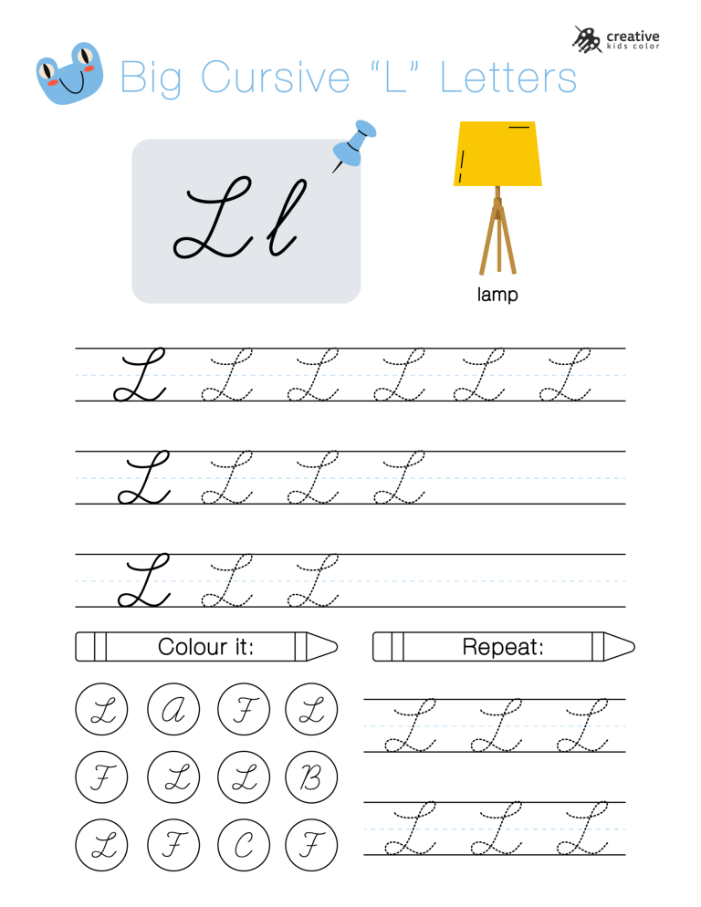 Cursive L Worksheets (Free Printable PDFs)