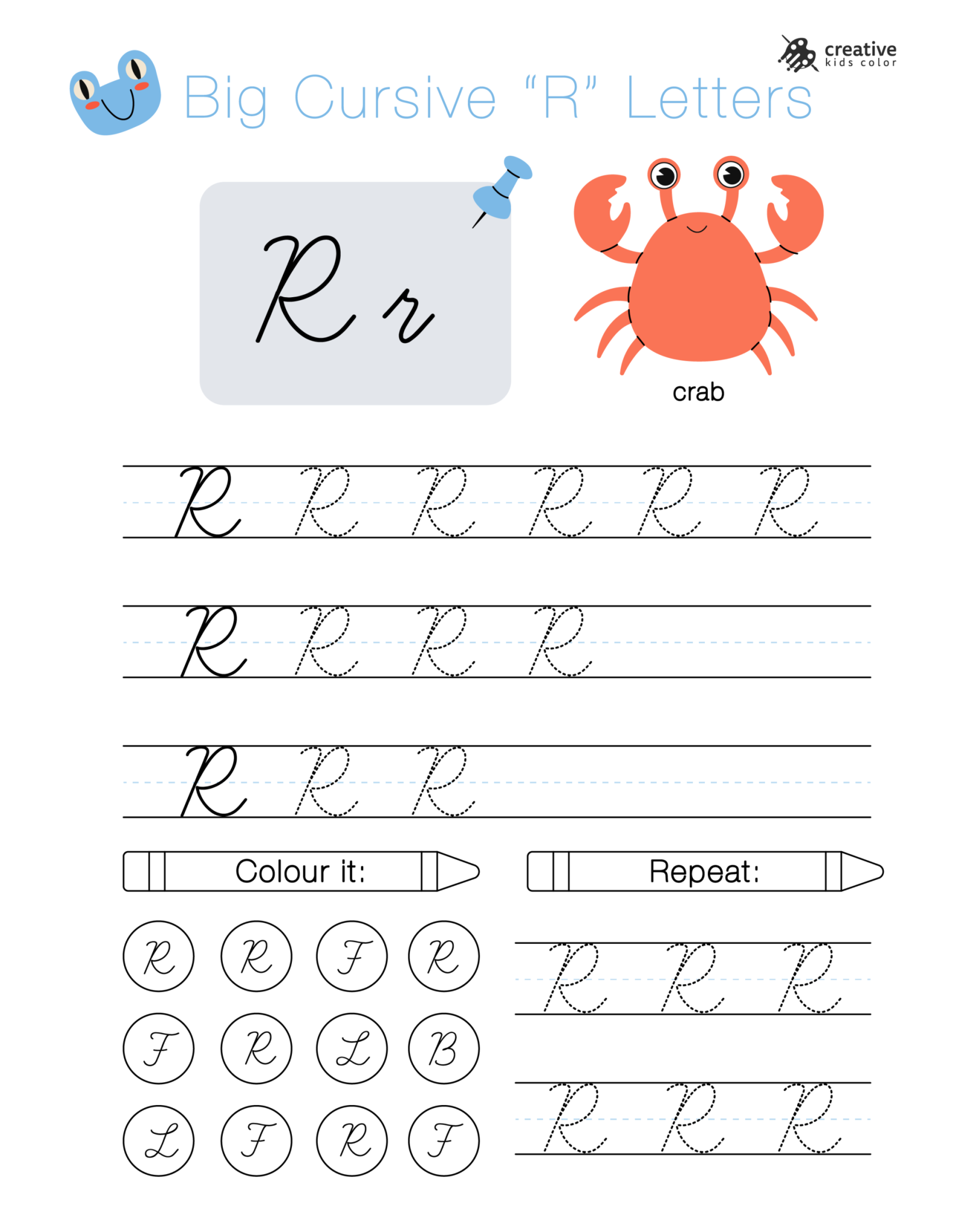 Cursive R Worksheets (Free Printable PDFs)
