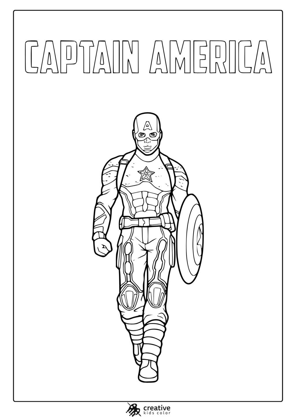 Captain America Color Pages | 20+ PDF Free Print - Coloring Feel