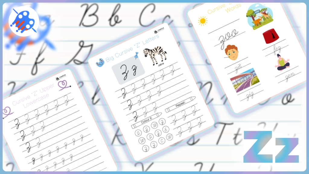 Cursive Letter Z Worksheets (Free Printable PDFs)