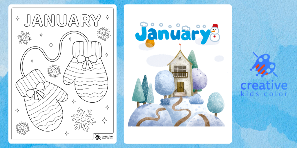 January Coloring Pages (Free & Fun Winter Printables)