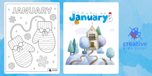 January Coloring Pages (Free & Fun Winter Printables)