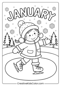 January Coloring Pages (Free & Fun Winter Printables)