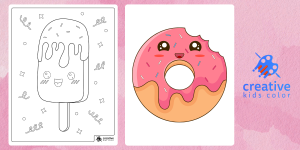 Kawaii Coloring Pages (Free Printable PDFs)