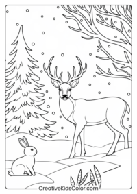 Winter Coloring Pages | 20+ Free Printable PDF