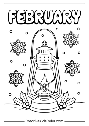 February Coloring Pages (Free Printable Seasonal PDFs)