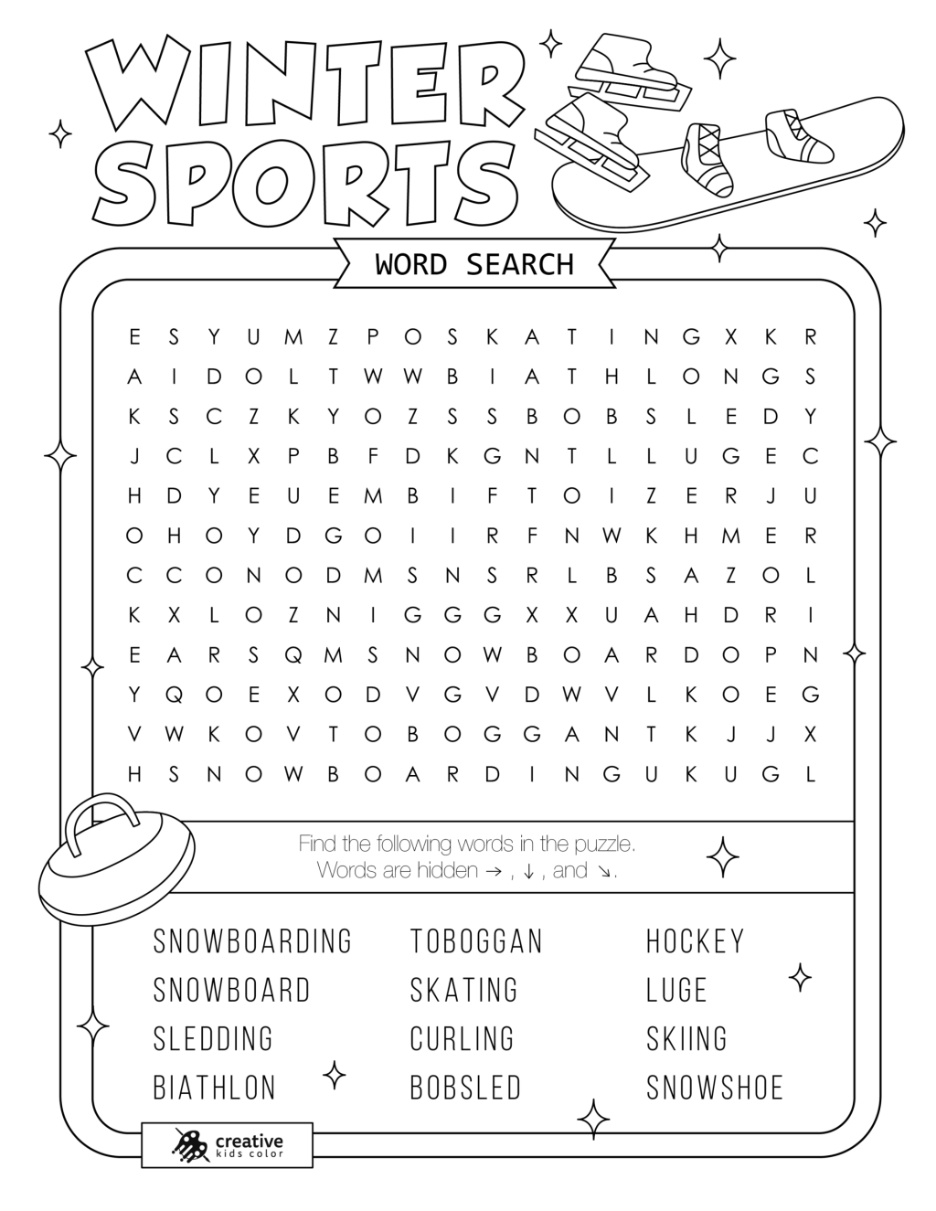 Printable Sports Word Search