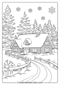Winter Coloring Pages | 20+ Free Printable PDF