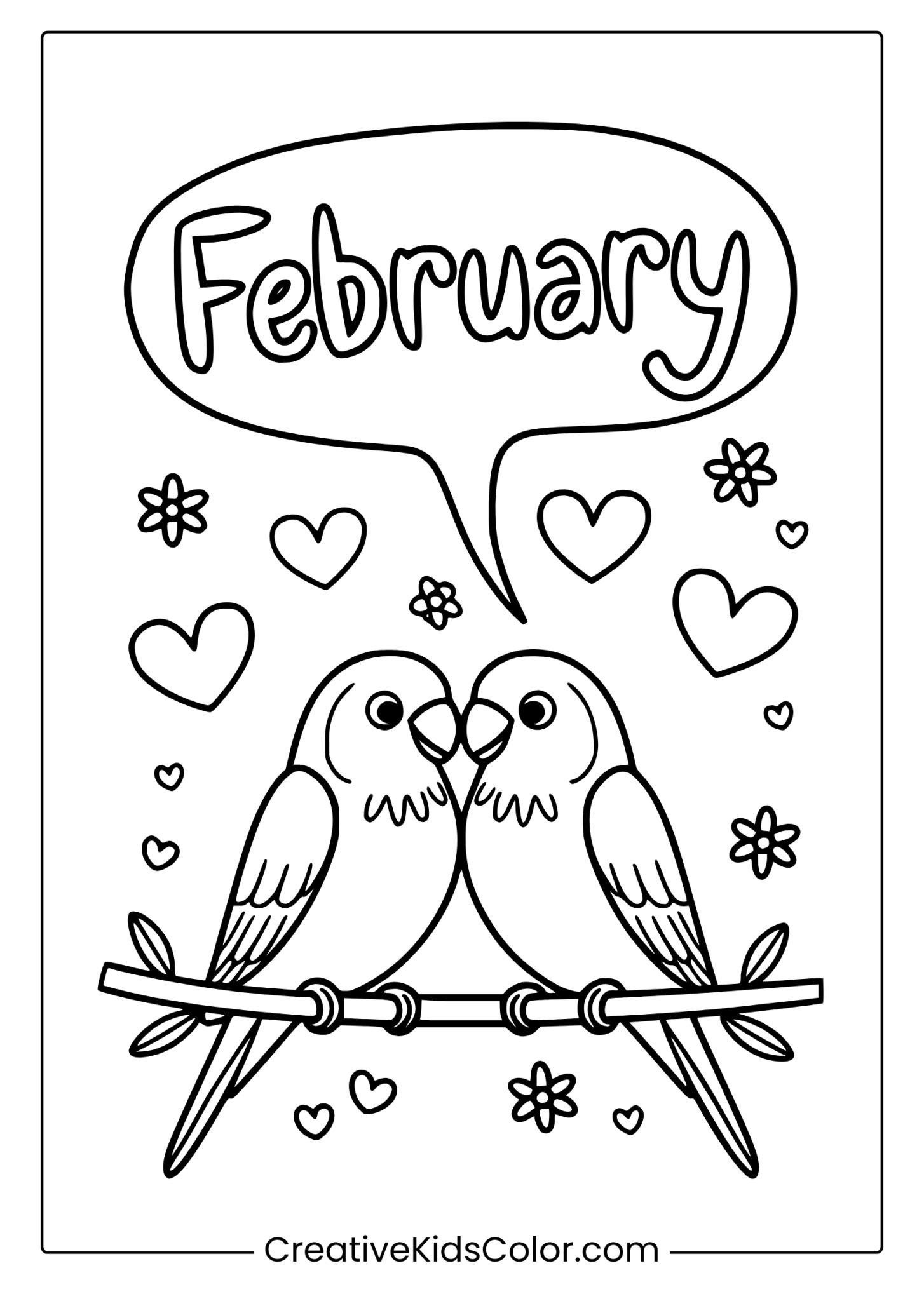 February Coloring Pages (Free & Fun Winter Printables)