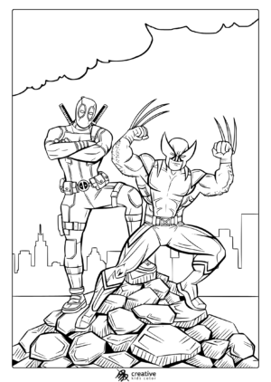 Deadpool Coloring Pages (Free Printable PDFs)