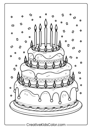 Happy Birthday Coloring Pages [25+ Free Printable PDF]