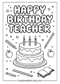 Happy Birthday Coloring Pages [25+ Free Printable PDF]