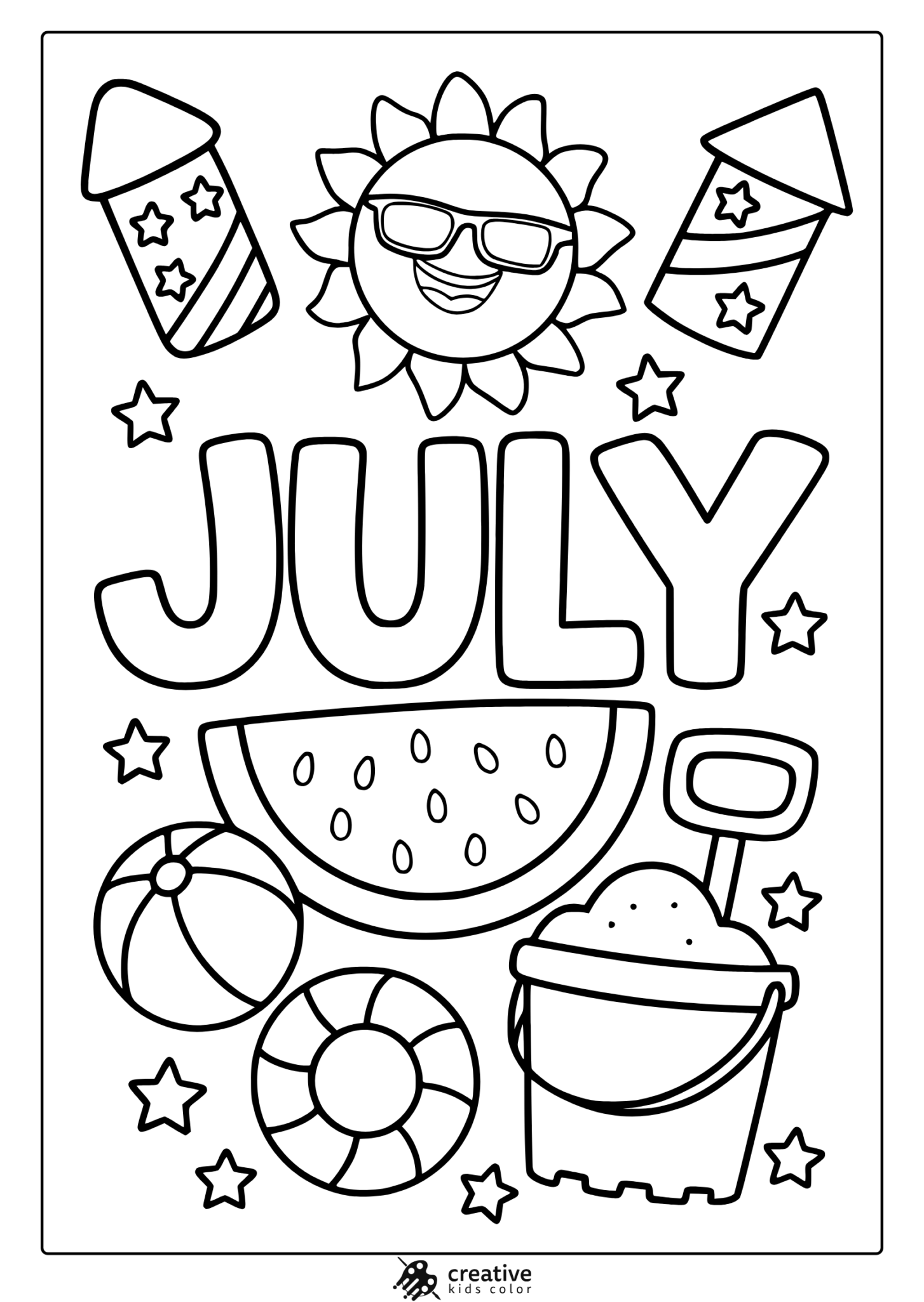 July Coloring Pages (Free & Fun Summer Printables)