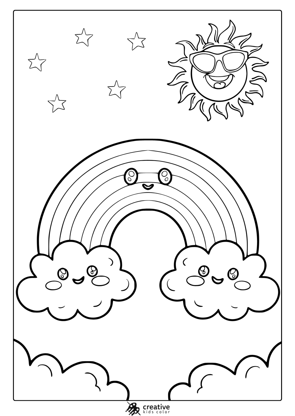 Rainbow Coloring Pages (Free Printable PDFs)