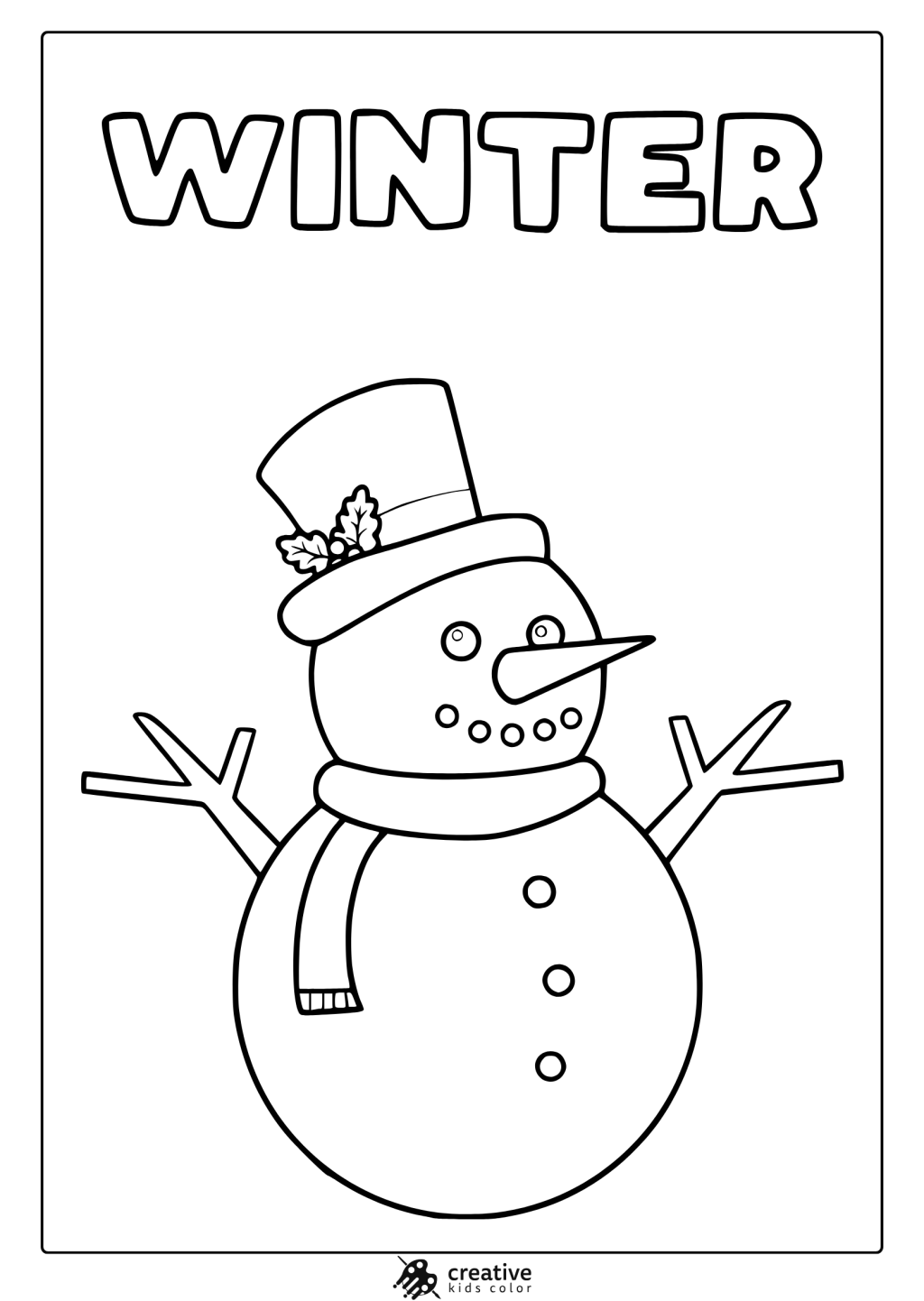 Winter Coloring Pages (25+ Free Printable PDFs)